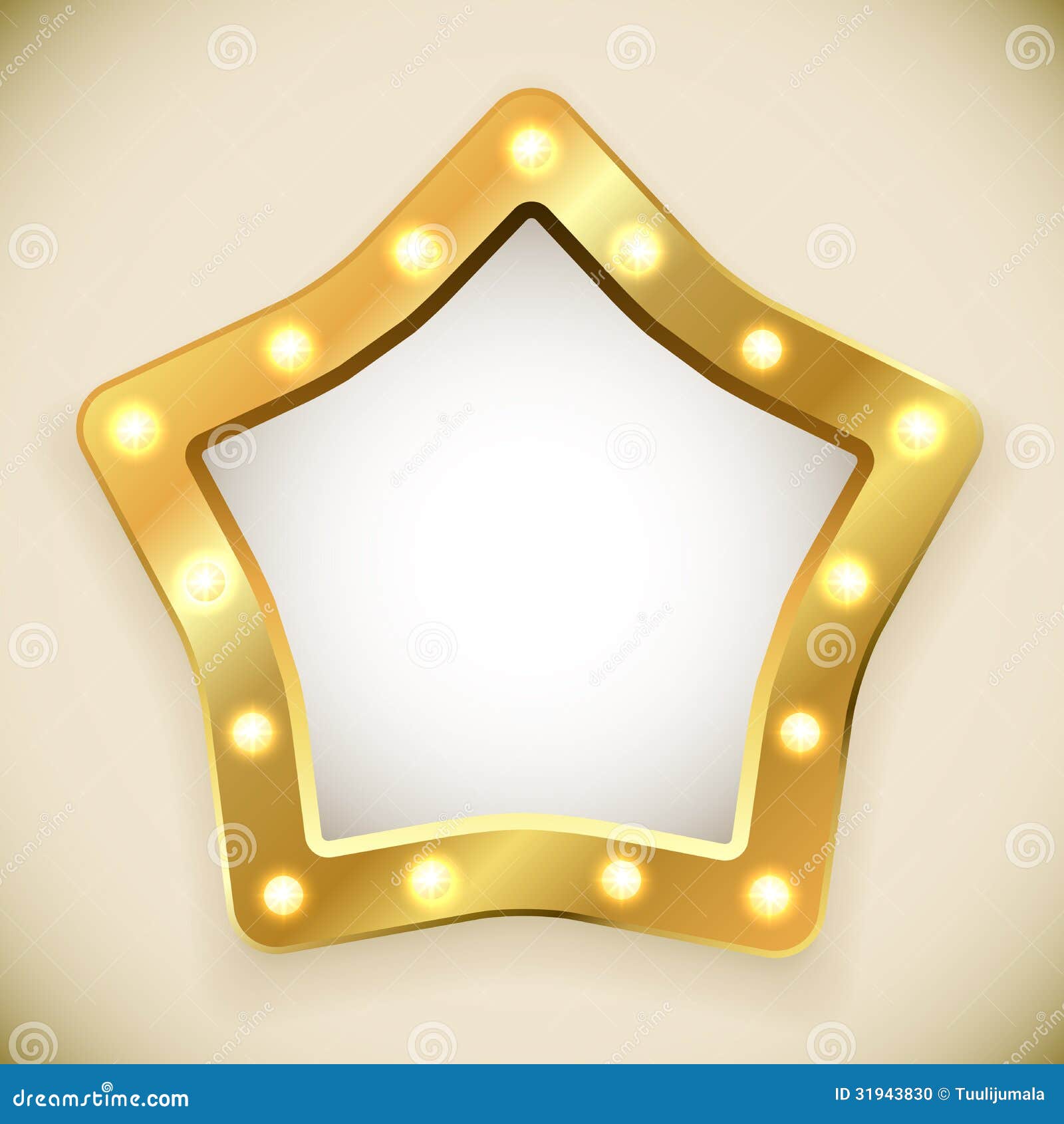 Blank golden star frame stock vector. Illustration of film - 31943830