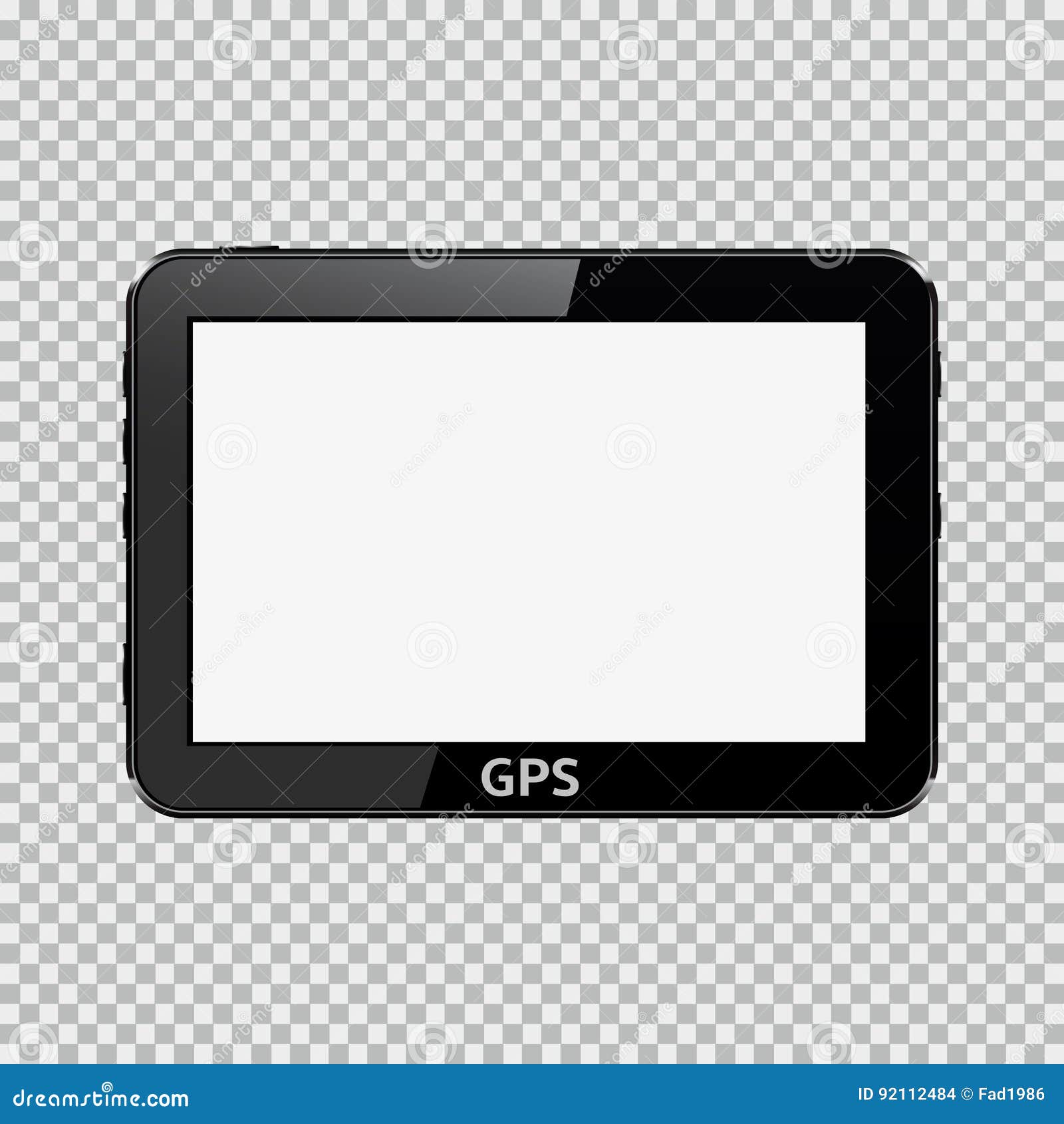 Blank GPS Device on Transparent Background Stock Vector - Illustration ...