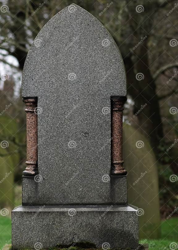 Blank Granite Headstone / Gravestone Stock Photo - Image of head ...