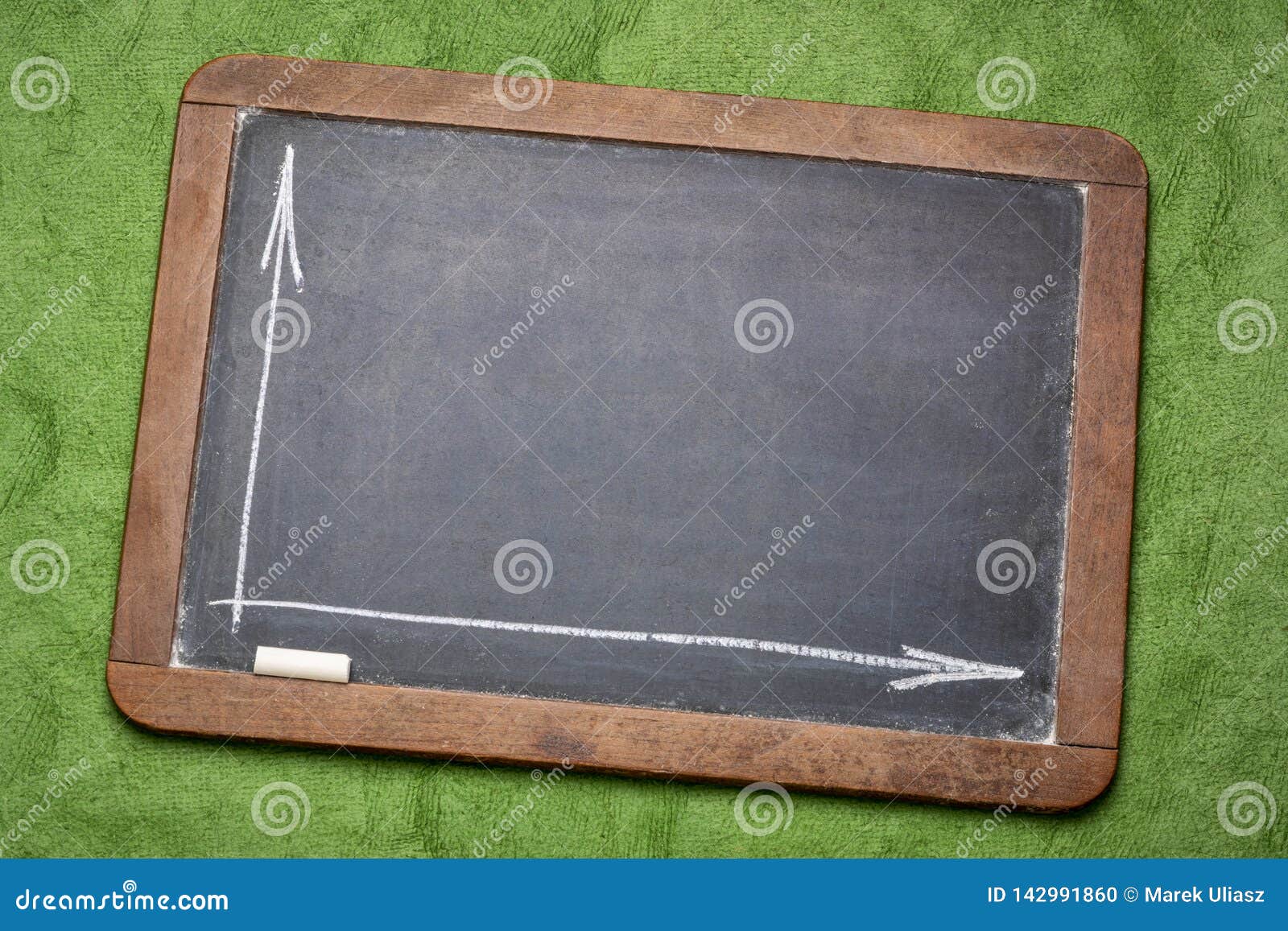 Blank graph on blackboard stock photo. Image of space - 142991860