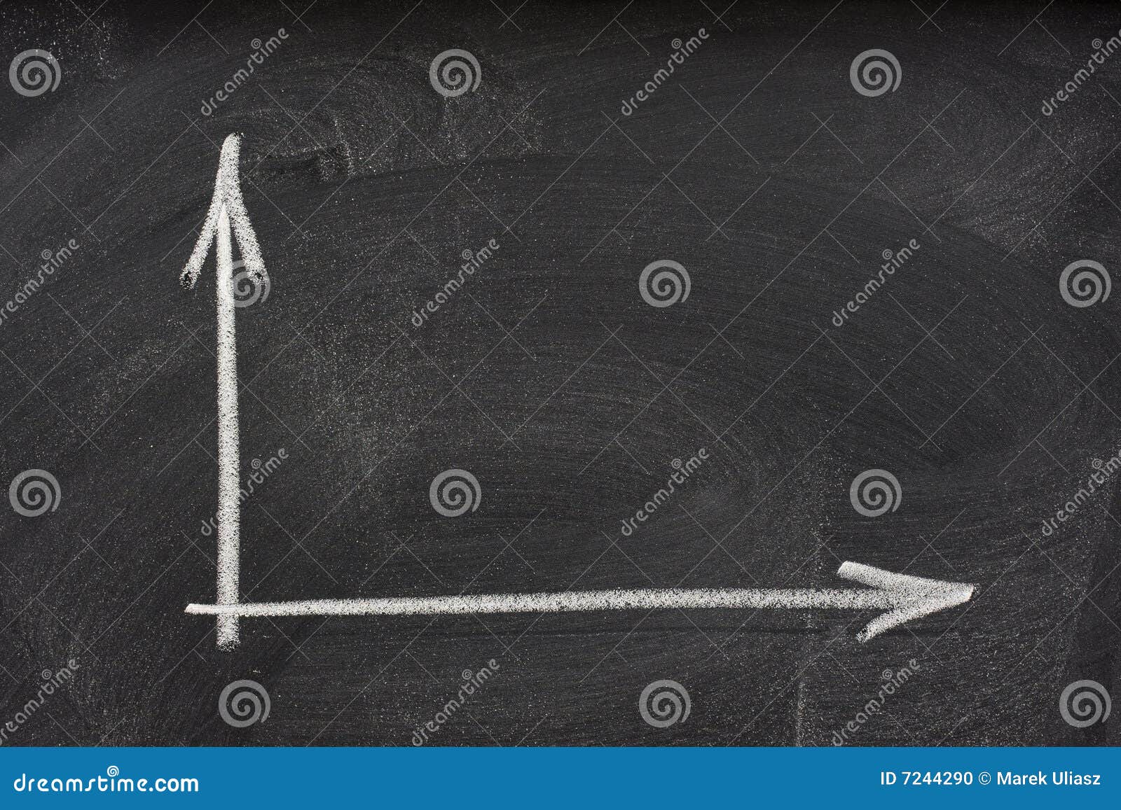 Blank Graph (coordinate Axes) on Blackboard Stock Photo - Image of ...