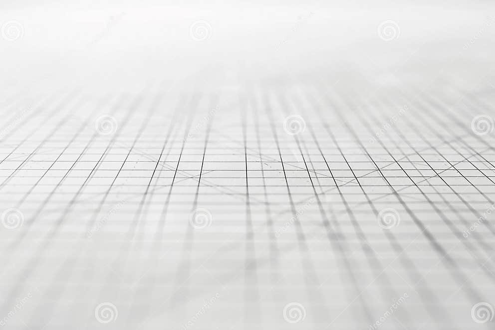 Blank Graph Paper Background with a Grid of Fine Lines on a White ...