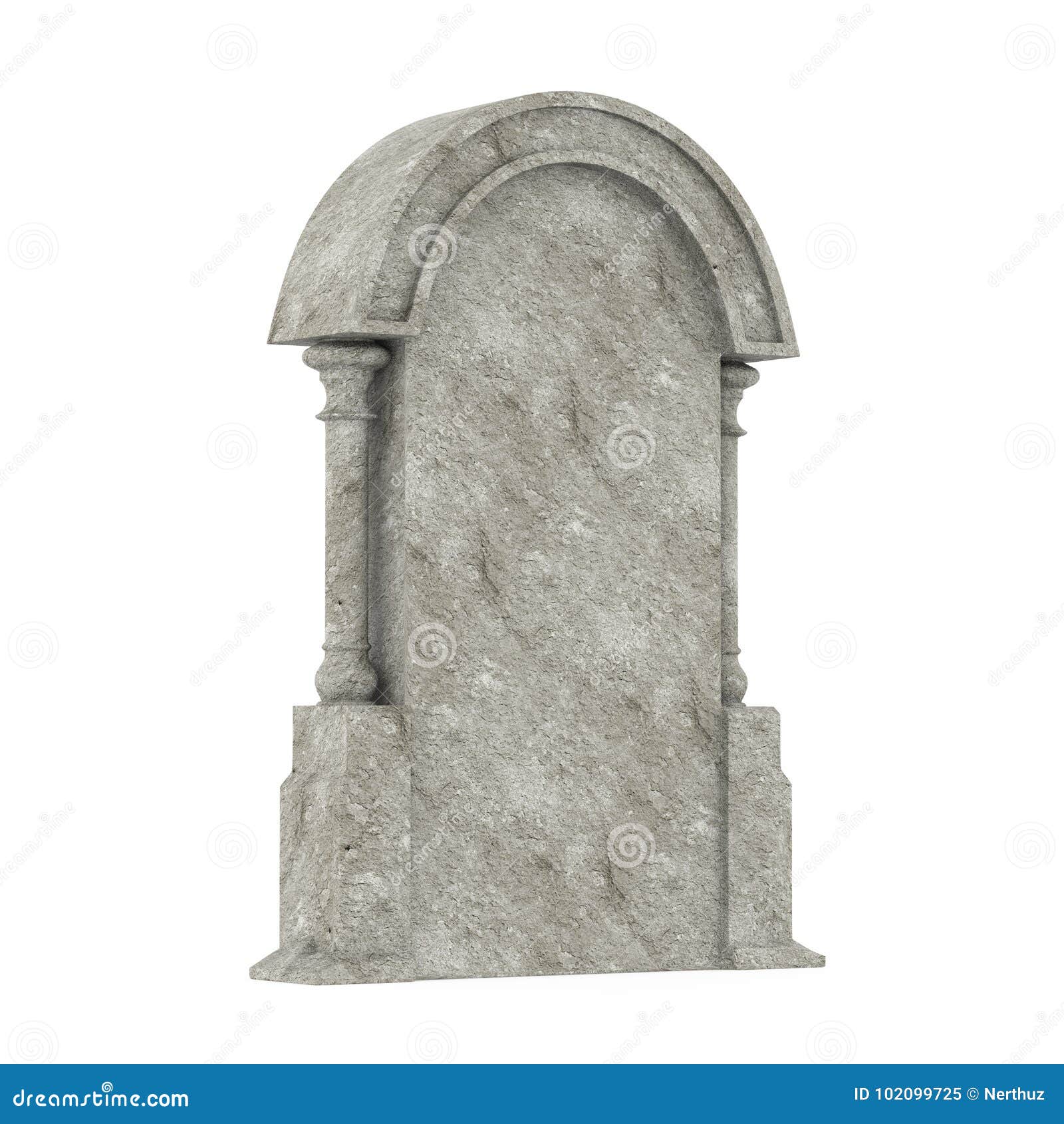 Gravestone Isolated. Headstone On White Background. RIP Tombstone ...