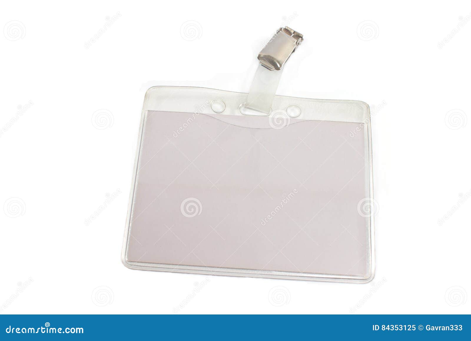 Blank Gray ID Card Tag Isolated Stock Image - Image of security, member ...
