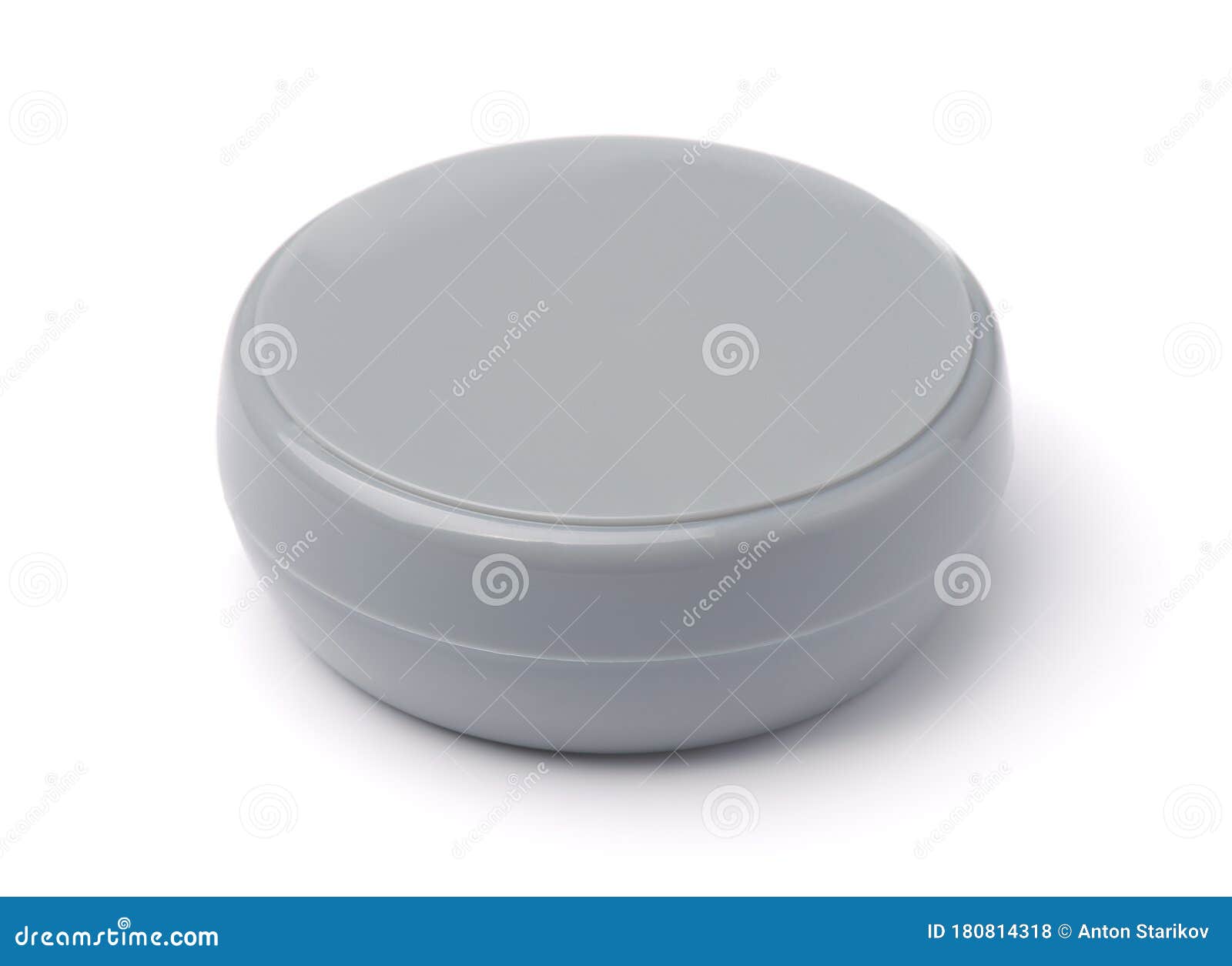 Blank Gray Plastic Cosmetics Jar Stock Photo - Image of gray, container ...