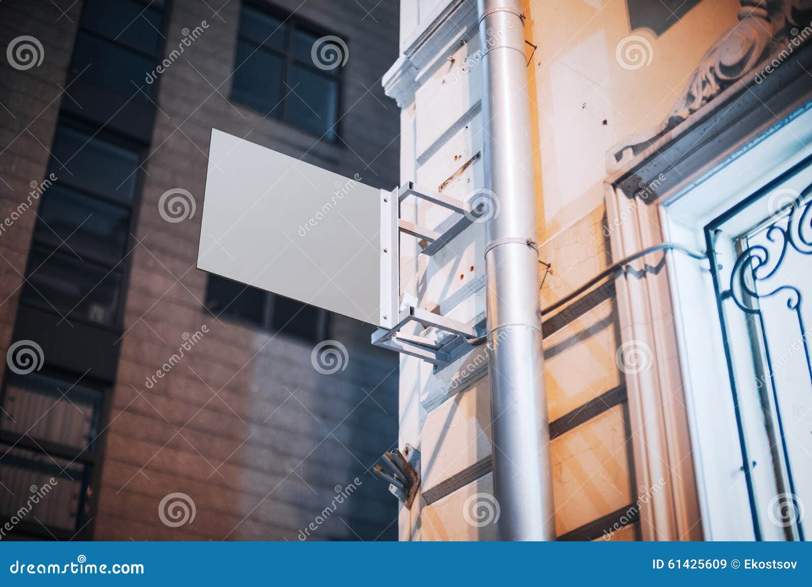 Blank gray signboard stock image. Image of decorated - 61425609