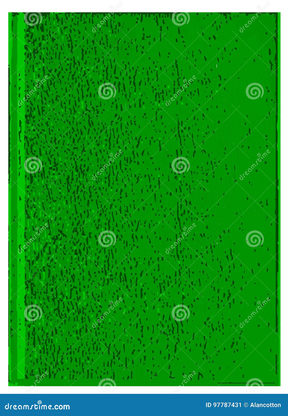 Blank Green Book Cover stock vector. Illustration of journal - 97787431