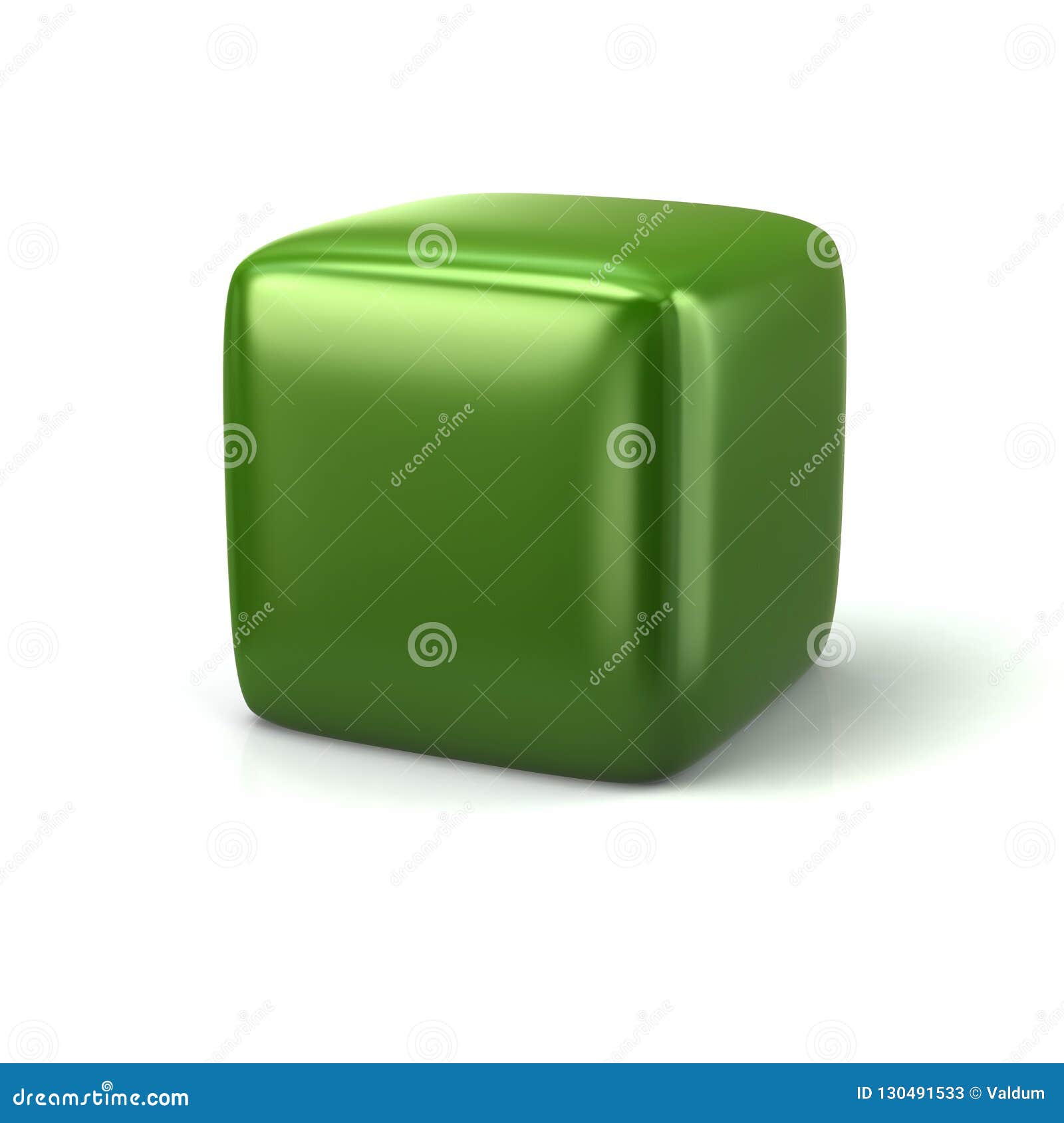 Blank Green Cube 3d Illustration Stock Illustration - Illustration of ...