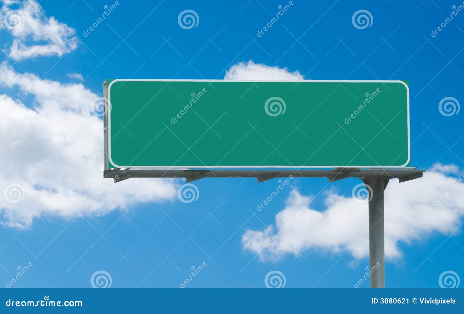 Blank green freeway sign stock image. Image of direction - 3080621