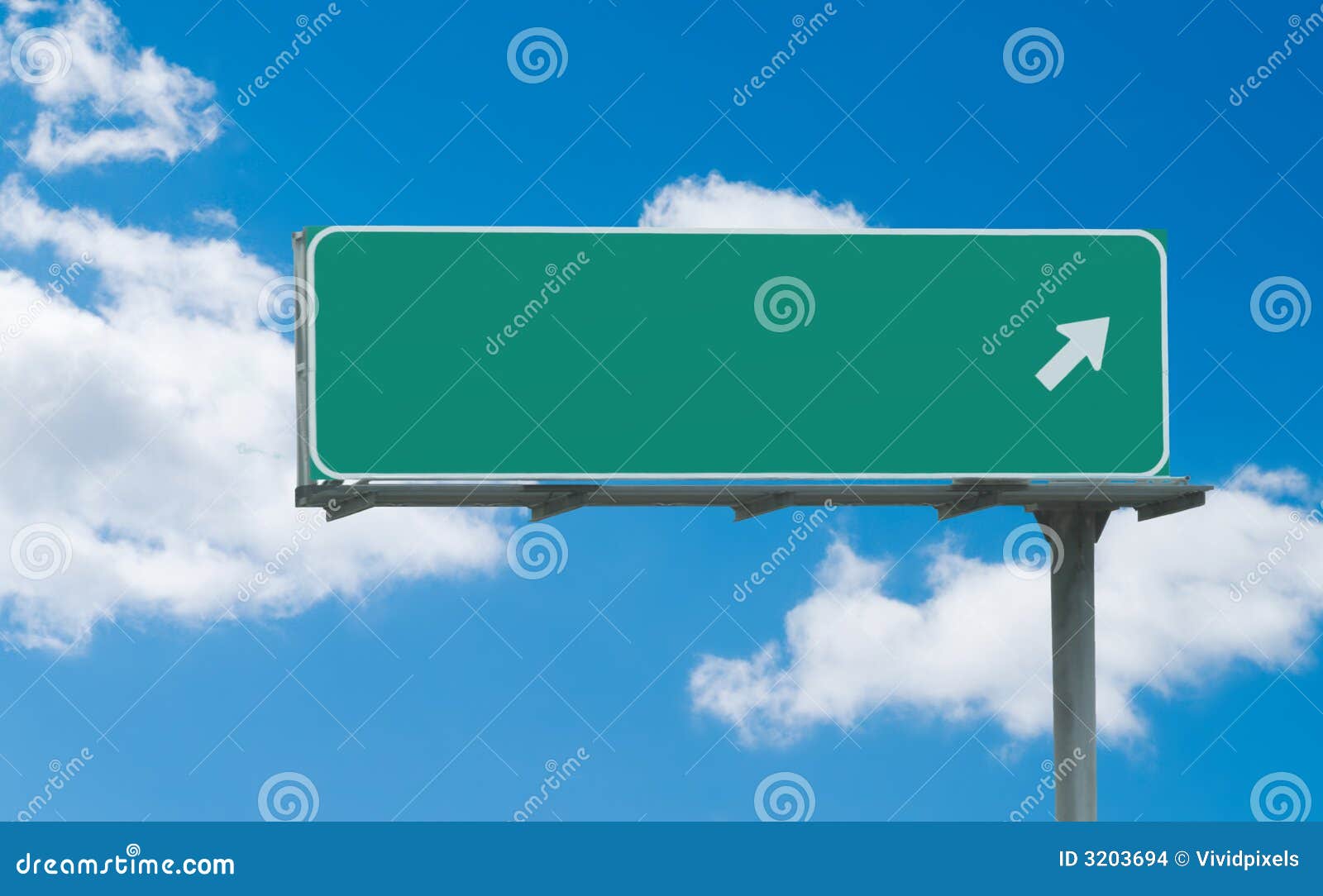 Blank green freeway sign stock photo. Image of roadsign - 3203694