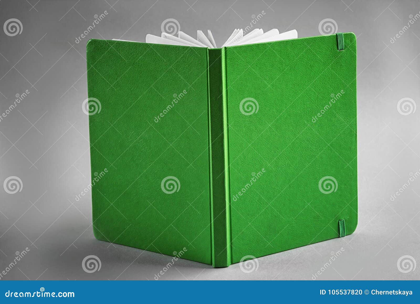 Blank green notebook stock photo. Image of background - 105537820