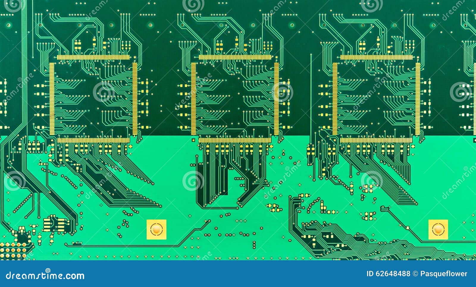 Blank Green Printed Circuit Board (PCB) Stock Photo - Image of computer ...