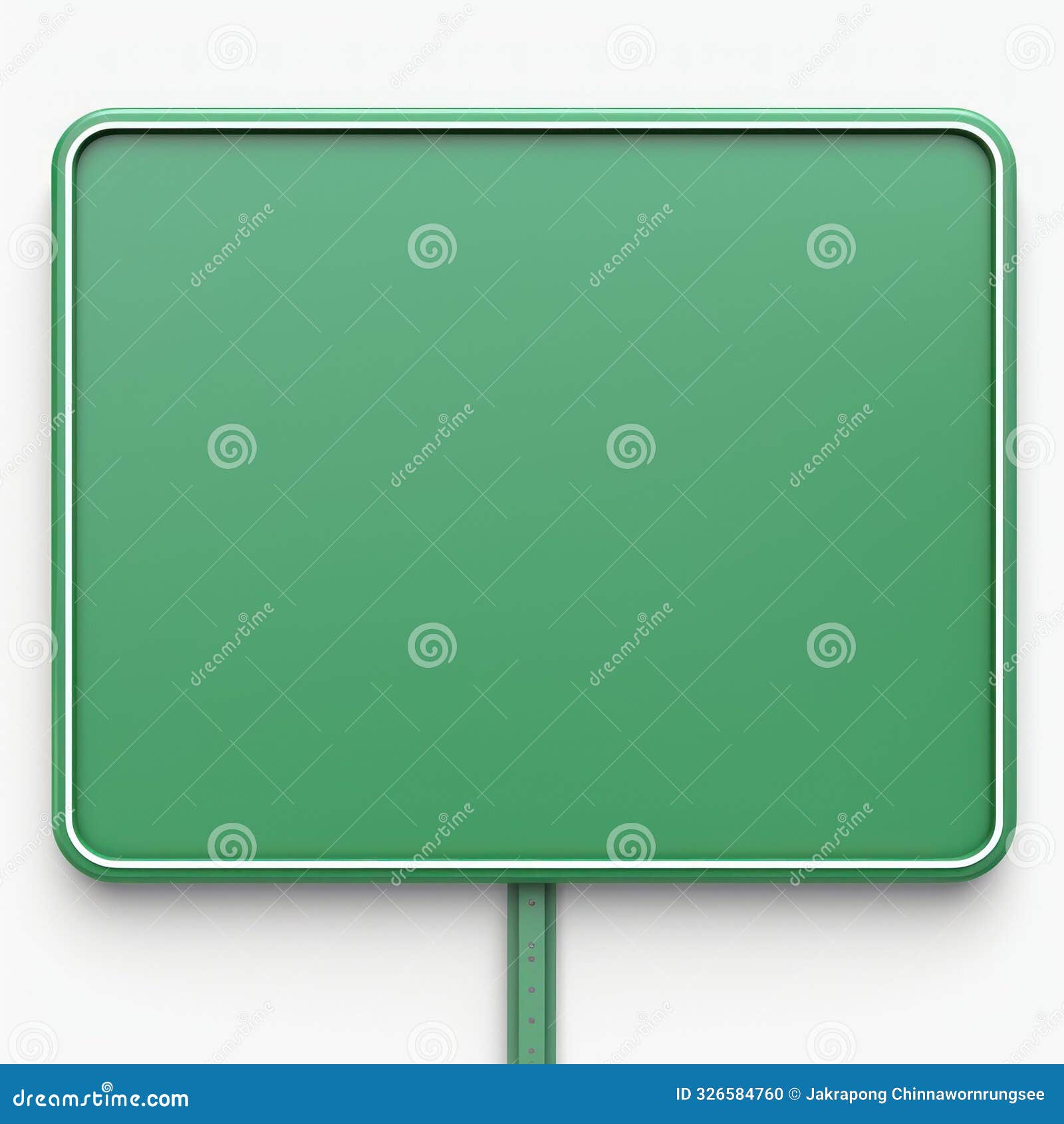 Blank Green Rectangular Sign Against a Plain Background, Ideal for ...
