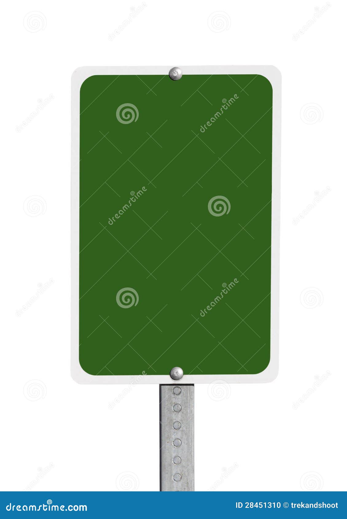 Blank Green Road Sign Isolated Stock Photo - Image of caution, sign ...