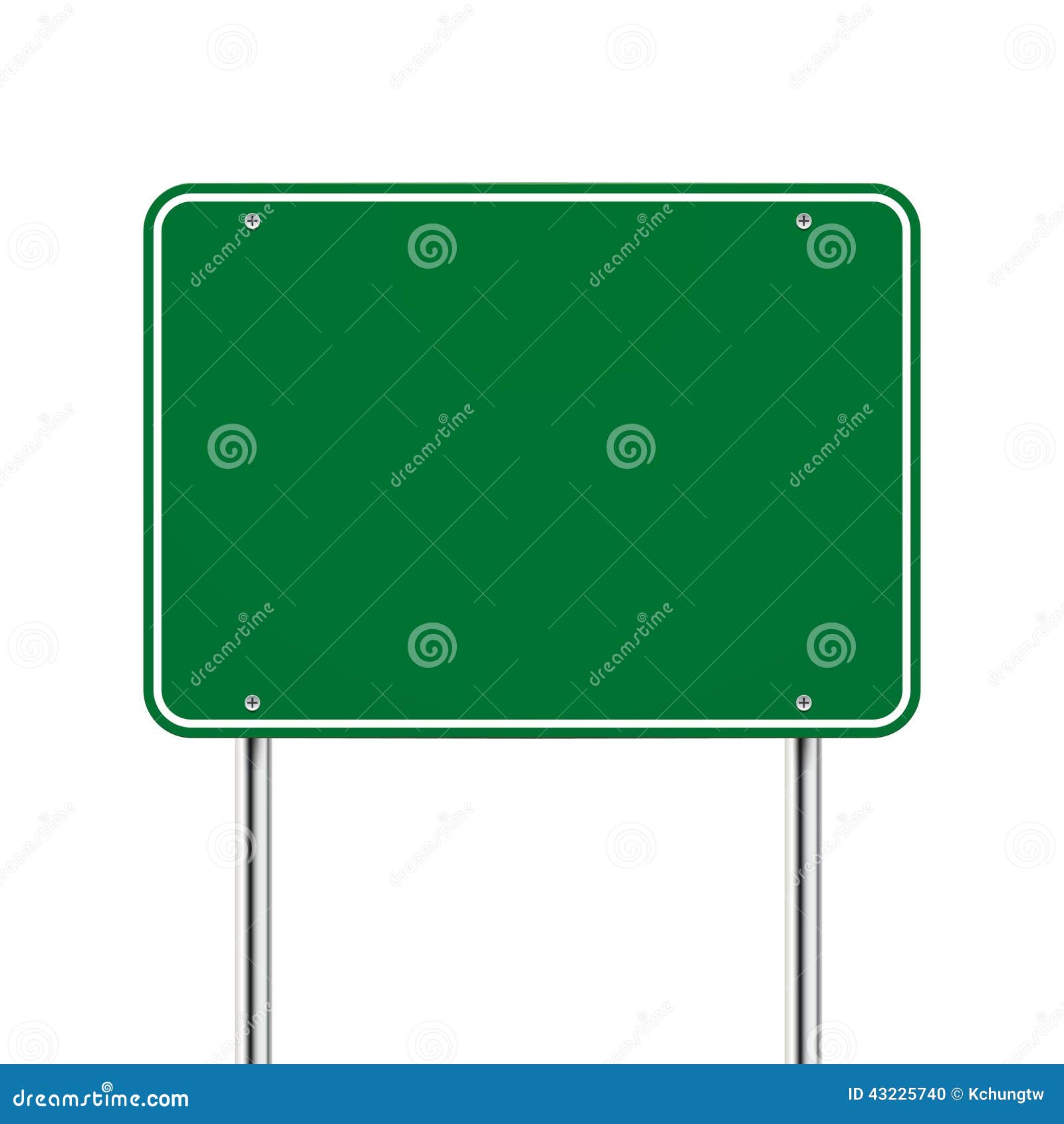 Blank Welcome Road Signs