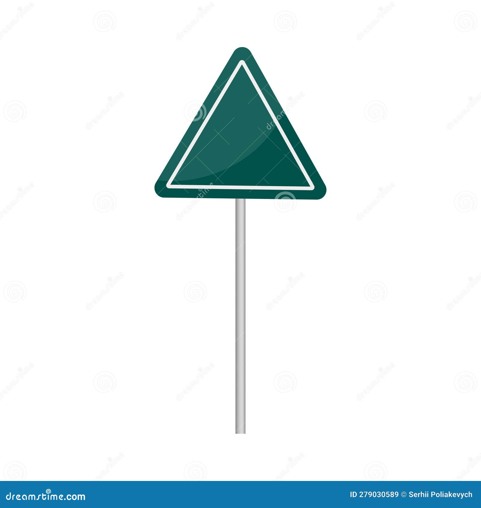 Blank Green Traffic Road Sign. Vector Illustration Stock Vector ...