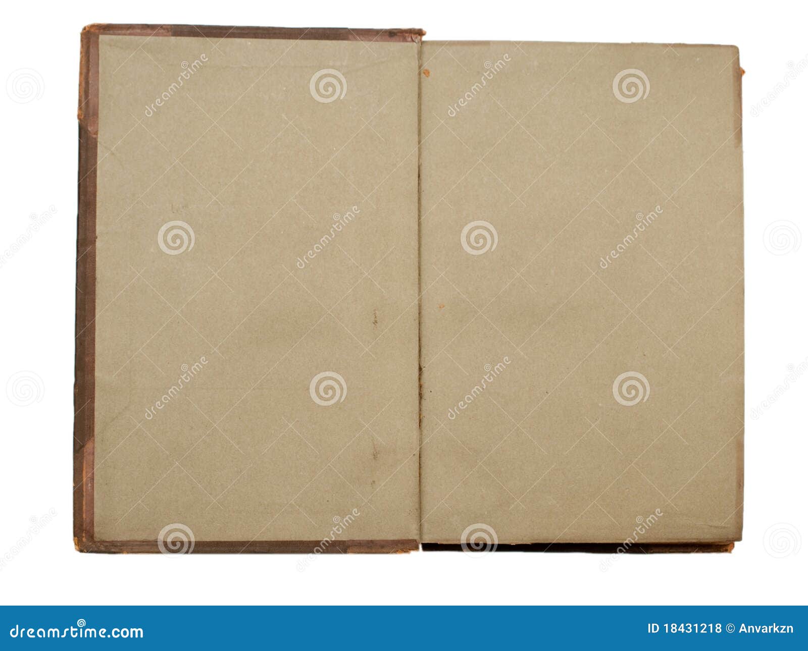 Blank Grey Pages of an Open Vintage Book Stock Photo - Image of ...