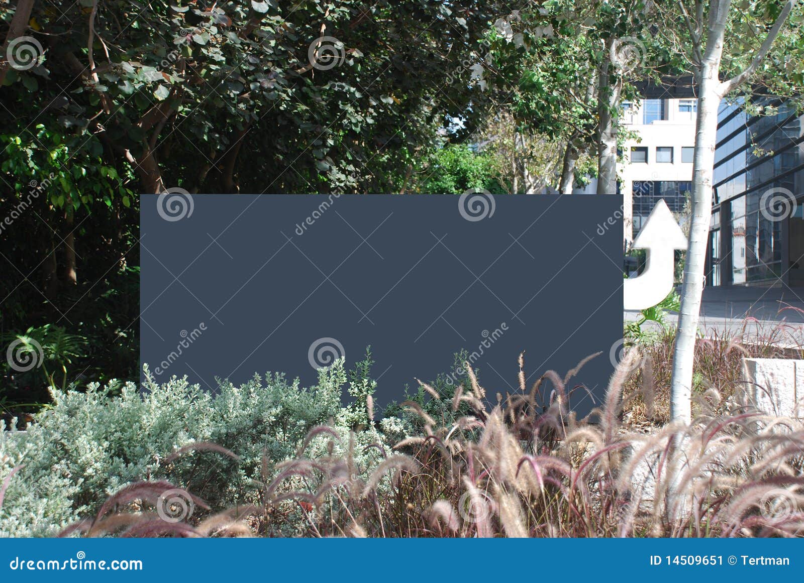 Blank grey sign stock image. Image of outdoor, exterior - 14509651