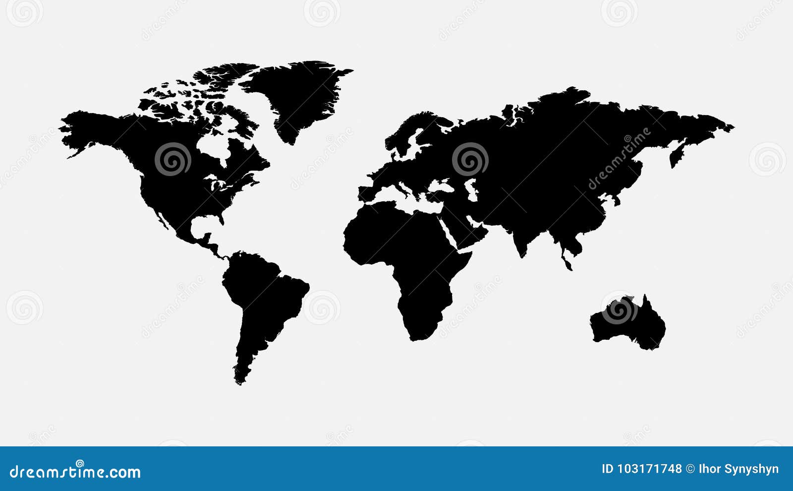 Blank Grey World Map Isolated on White Background. Stock Illustration ... Blank Grey World Map Isolated on White Background. Stock Illustration ...