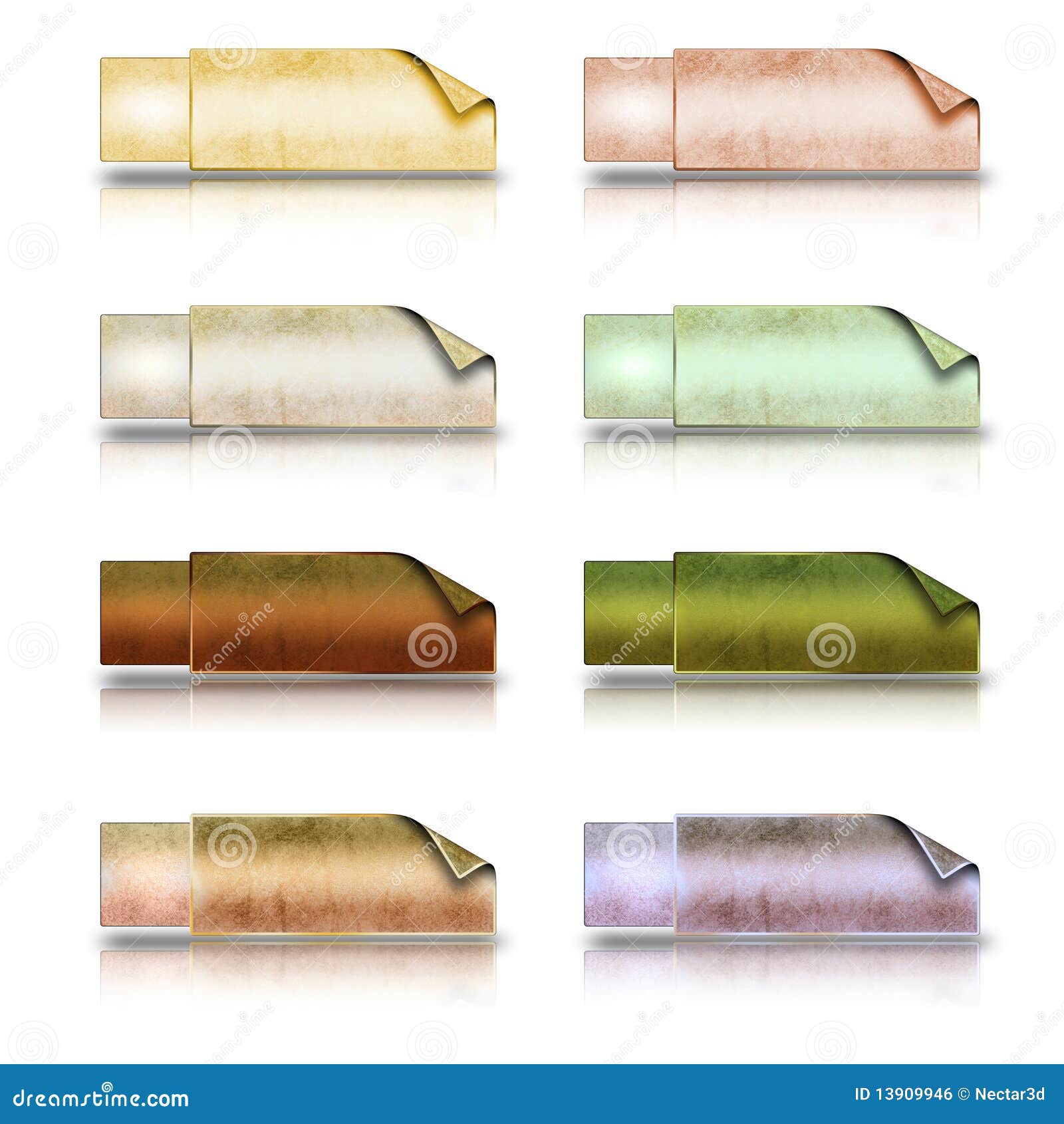 Blank Grunge Buttons/tags V.1 Stock Photo - Image of slick, template ...