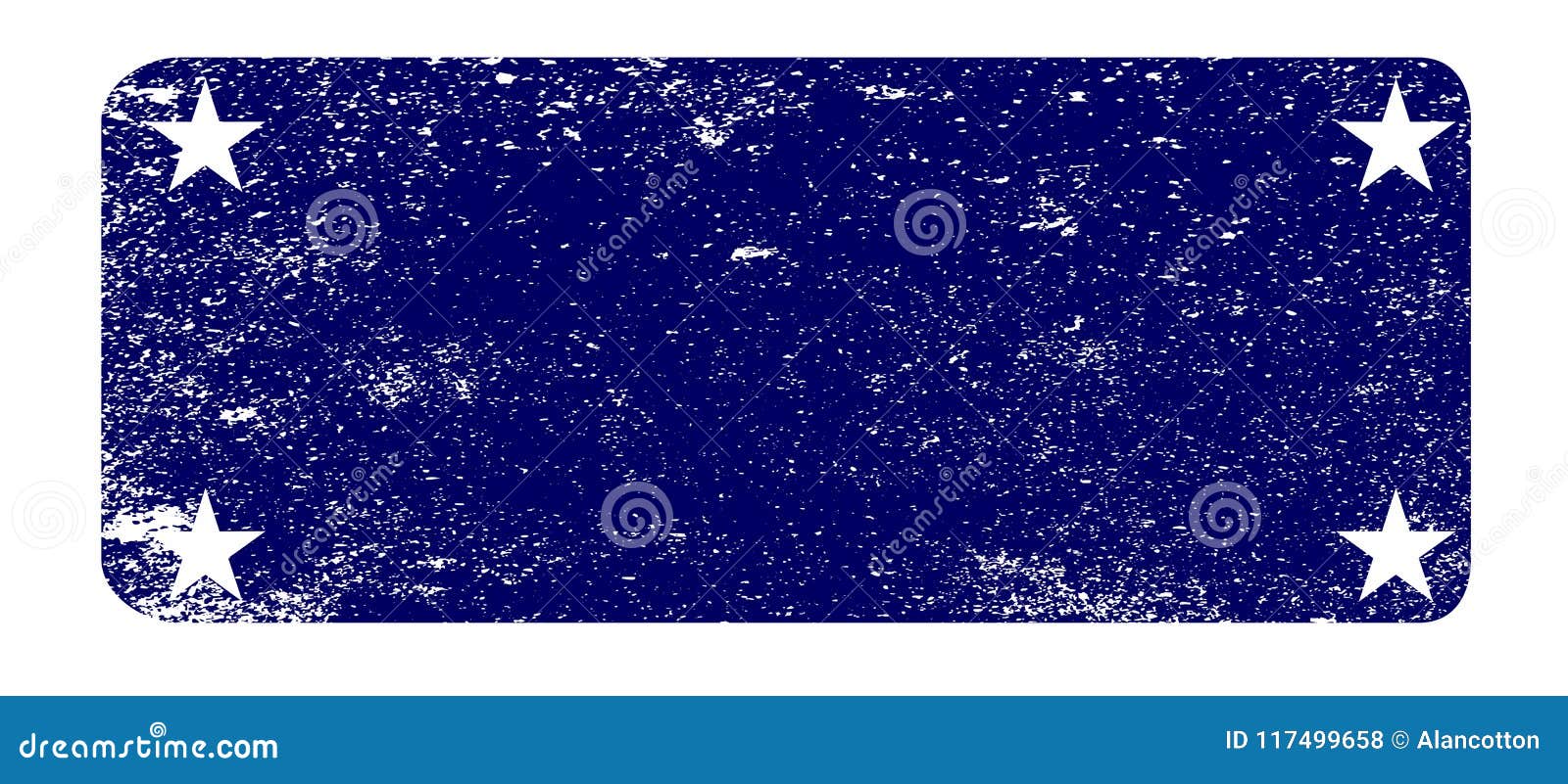 Blue Blank Ink Stamp stock vector. Illustration of isolated - 117499658