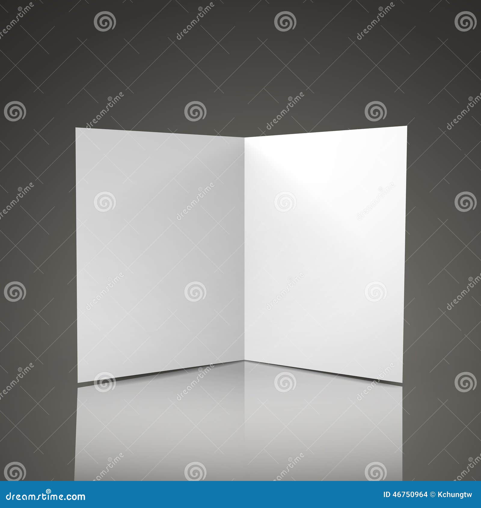 Blank Half-fold Brochure Design Vector Illustration | CartoonDealer.com ...