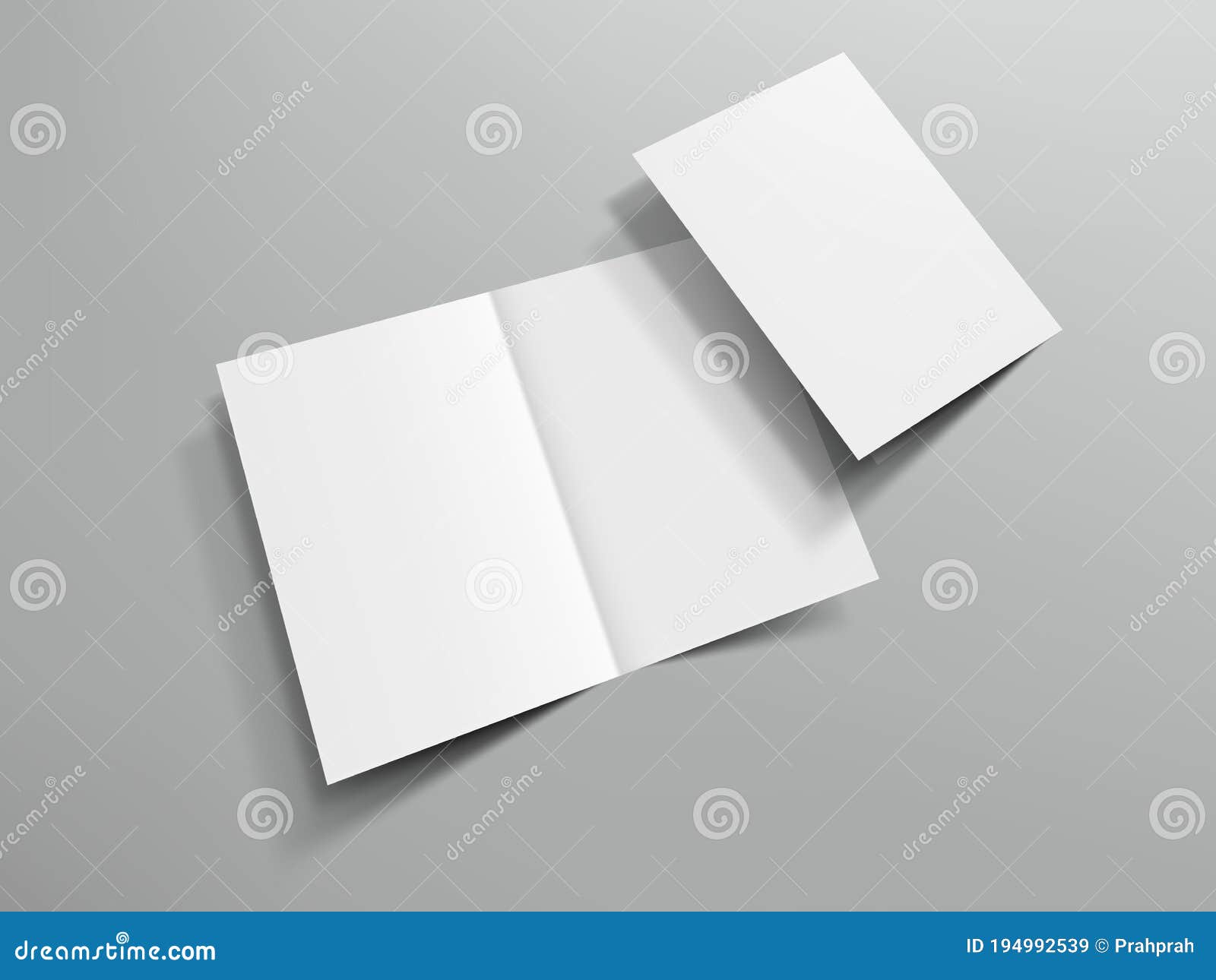 Blank Half-fold Brochure Design Vector Illustration | CartoonDealer.com ...
