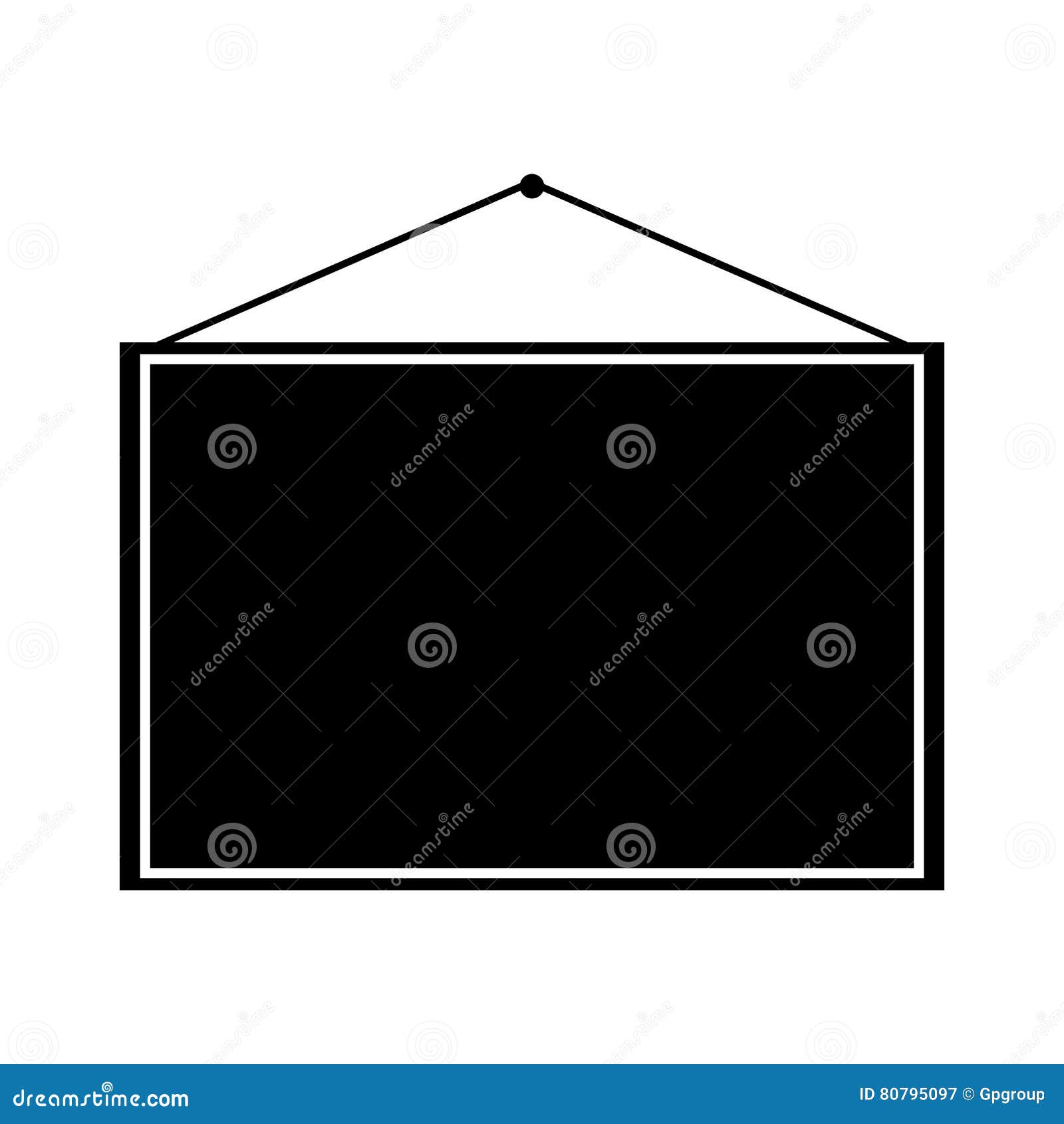 Blank Hanging Sign Icon Image Stock Vector - Illustration of wall ...