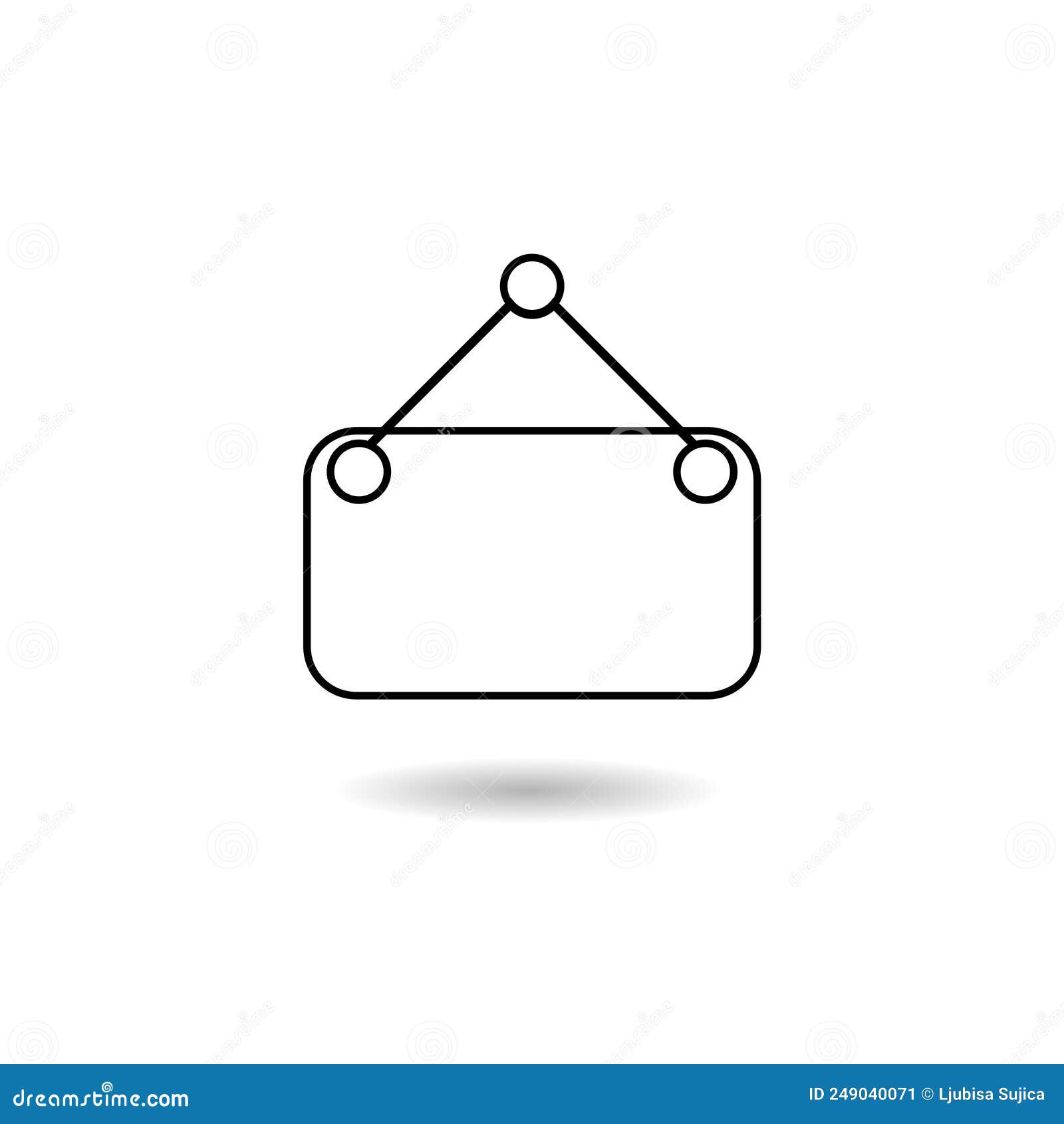 Blank Hanging Sign Logo with Shadow Stock Vector - Illustration of ...