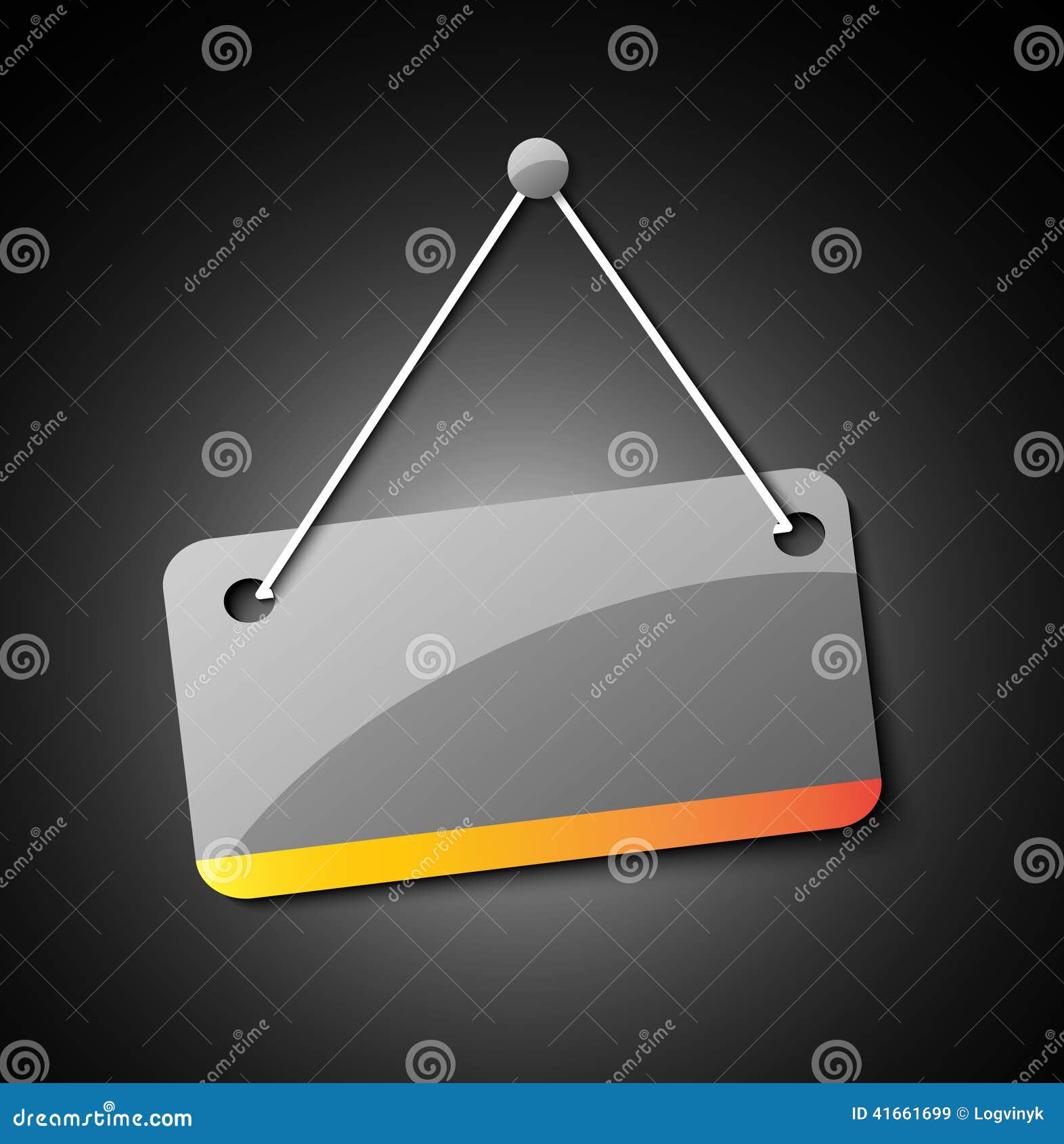 Blank Hanging Sign for Your Text Stock Illustration - Illustration of ...