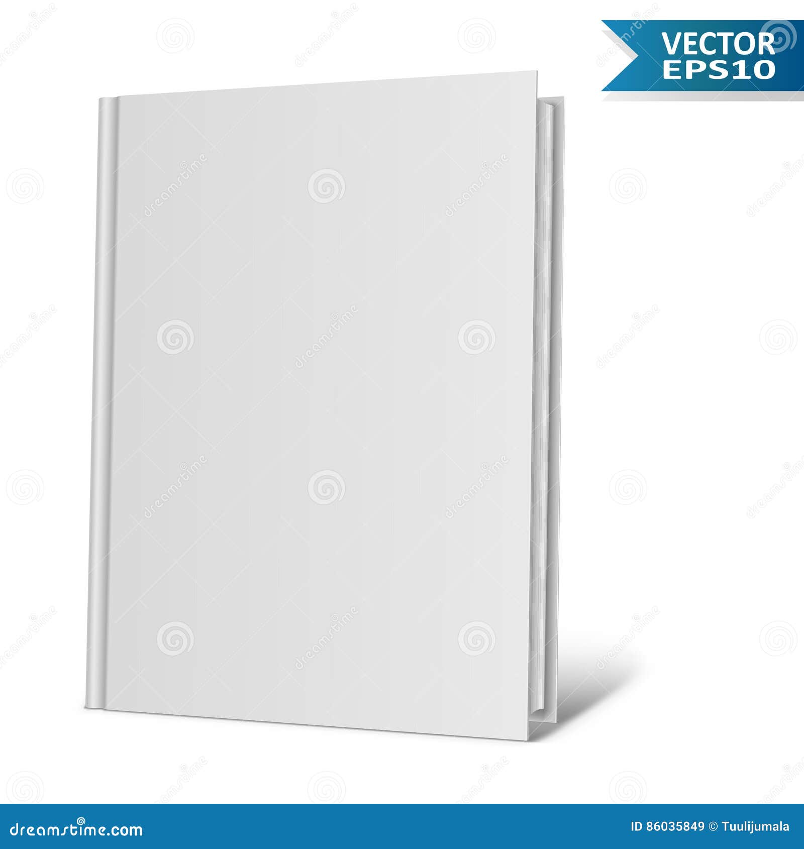 Blank hardcover book stock vector. Illustration of paper - 86035849