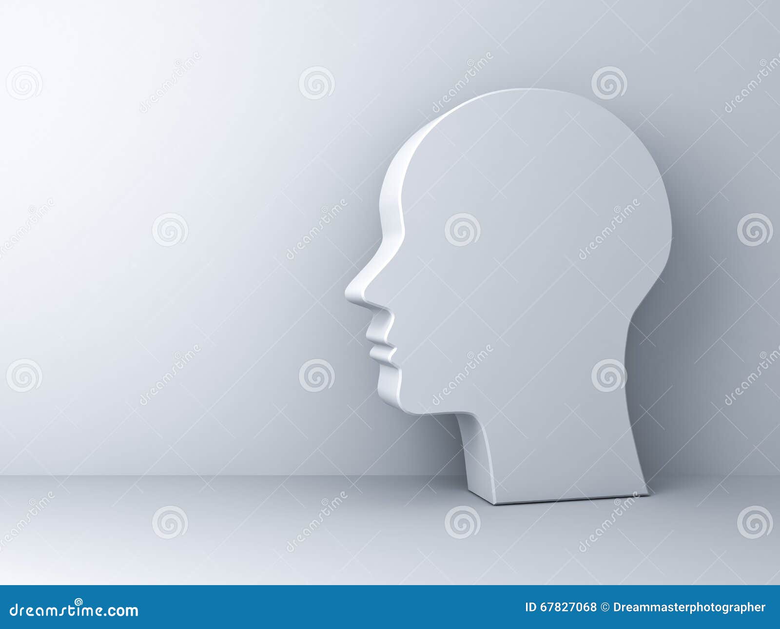 Blank head shape abstract stock illustration. Illustration of mental ...