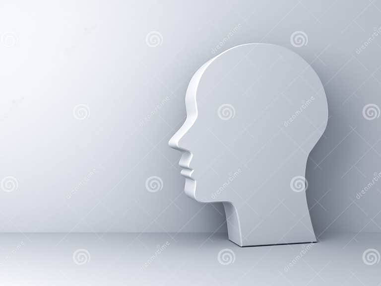 Blank head shape abstract stock illustration. Illustration of mental ...