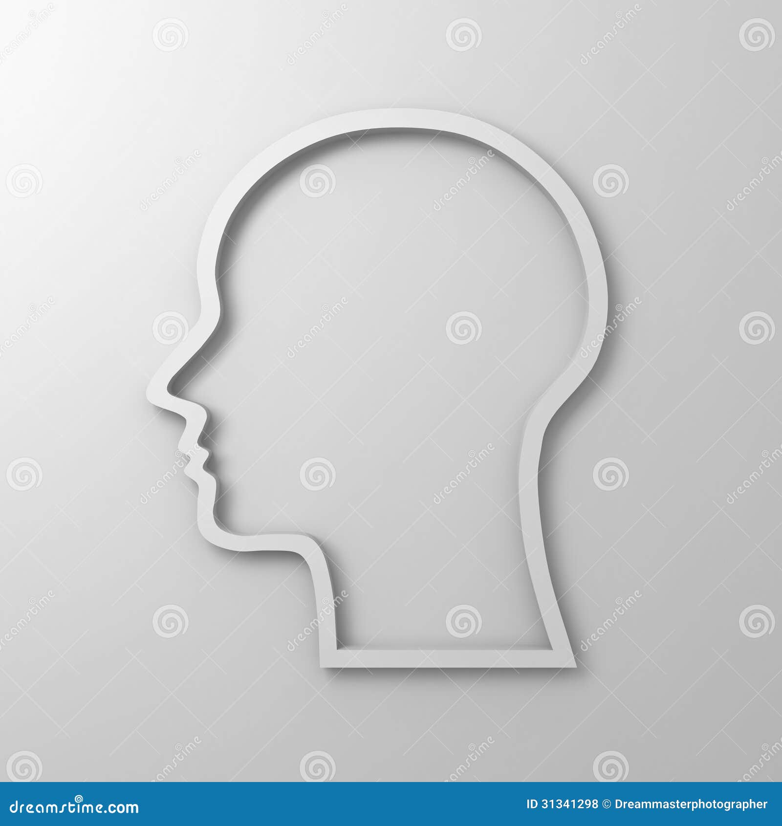 Blank head shape stock illustration. Illustration of abstract - 31341298