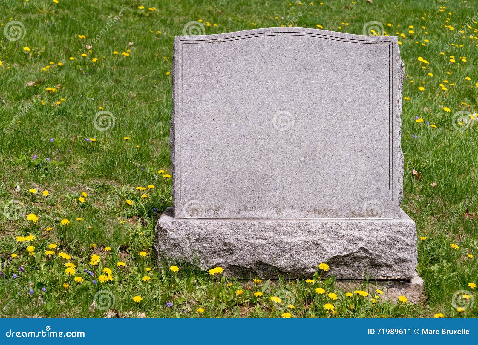 Blank Headstone in Cemetery Stock Image - Image of gravestone, symbol ...