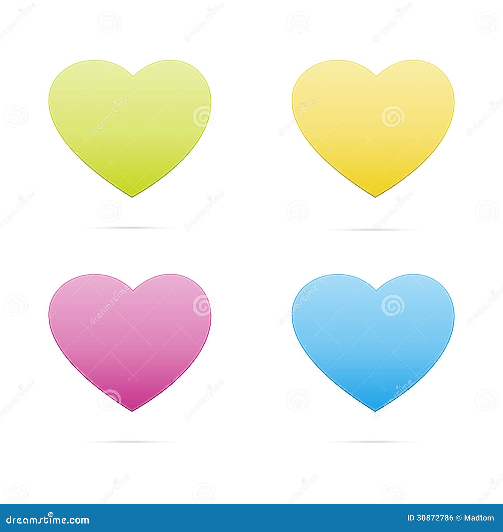 Blank heart symbols stock vector. Illustration of concept - 30872786