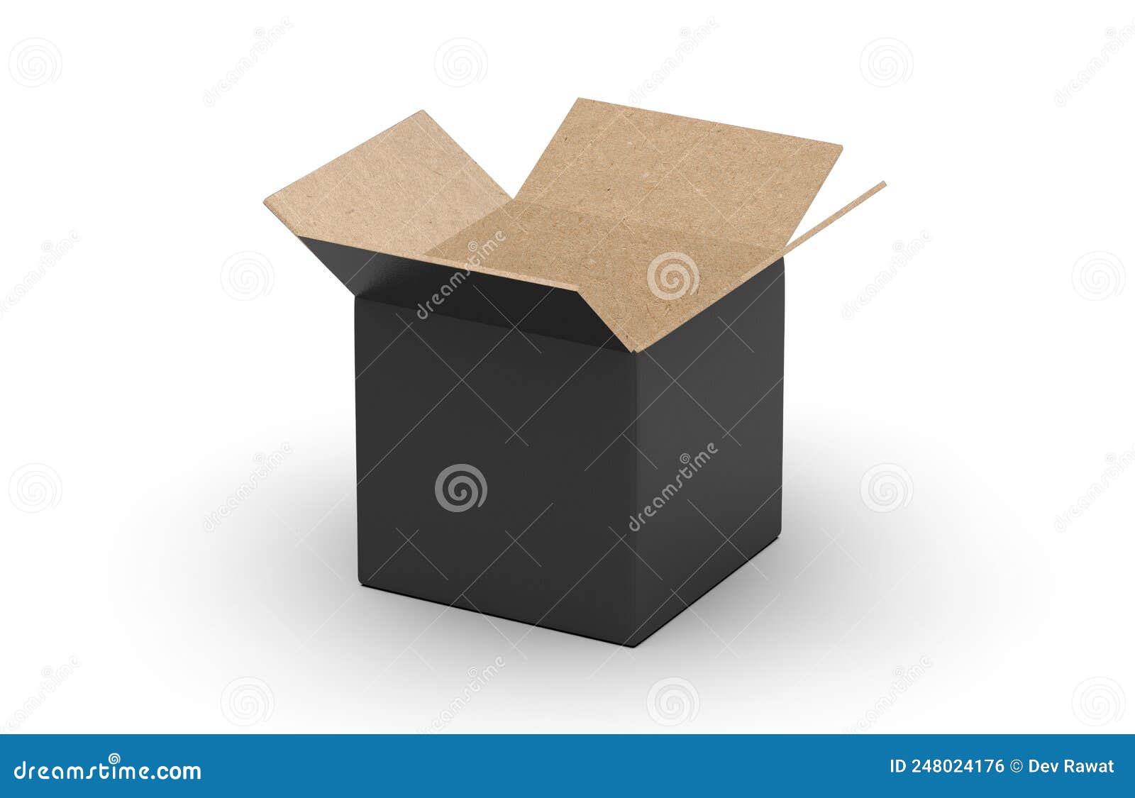 Blank Heavy-Duty Medium Open Packaging Box for Mock Up and Branding ...