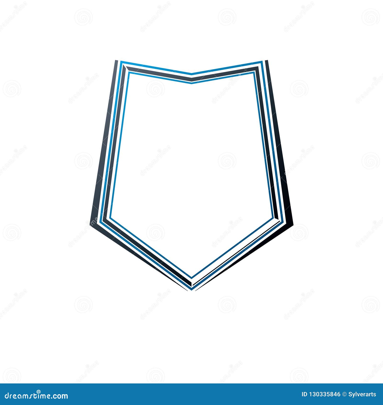 Blank Heraldic Frame with Copy-space, Vector Vintage Protection Stock ...