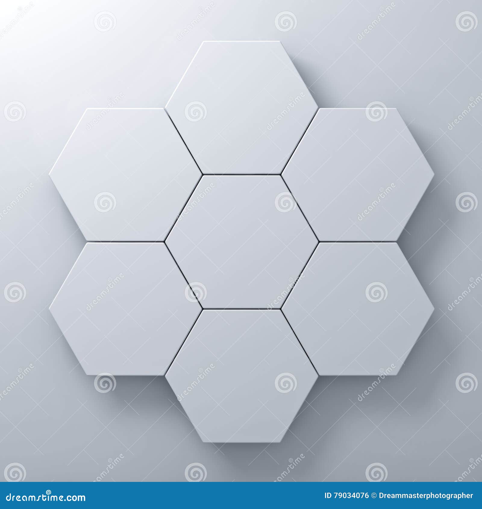 Blank Hexagon Signboards on White Wall Background Abstract Concept with ...