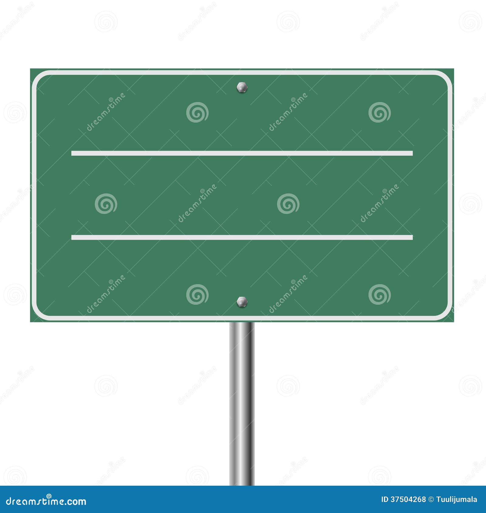 Highway Green Road Signs, Blank Signage Boards Set Cartoon Vector ...