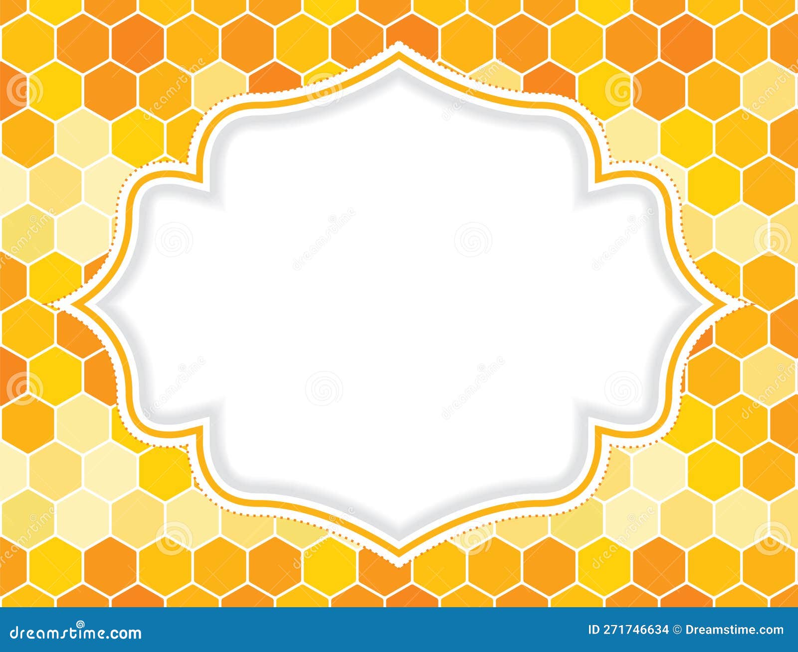 Blank Honeycomb Frame, Border. Vector Stock Vector - Illustration of ...
