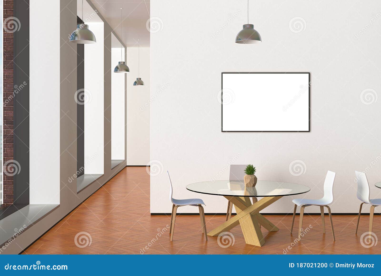 Blank Horizontal Poster Mock Up Stock Illustration - Illustration of ...