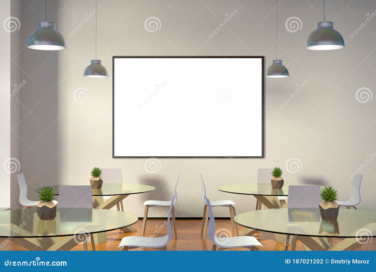 Blank Horizontal Poster Mock Up Stock Illustration - Illustration of ...