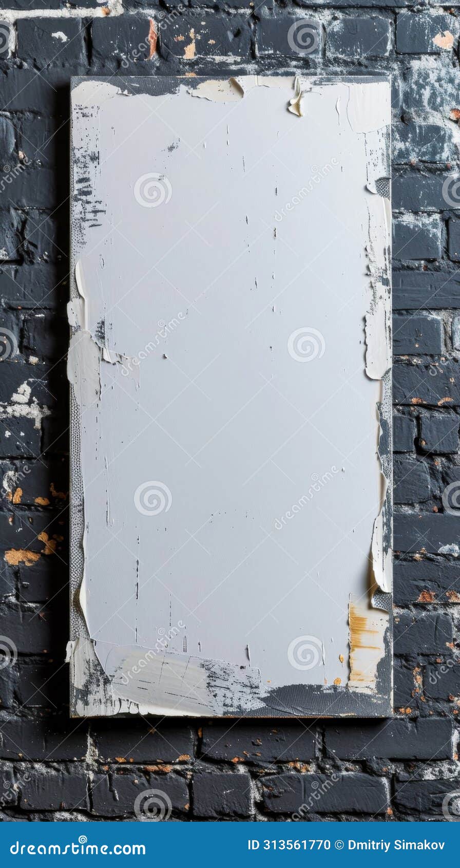 Blank Horizontal Poster Mockup Stock Illustration - Illustration of ...