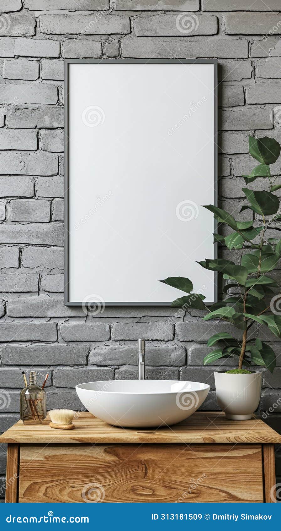 Blank Horizontal Poster Mockup Stock Illustration - Illustration of ...