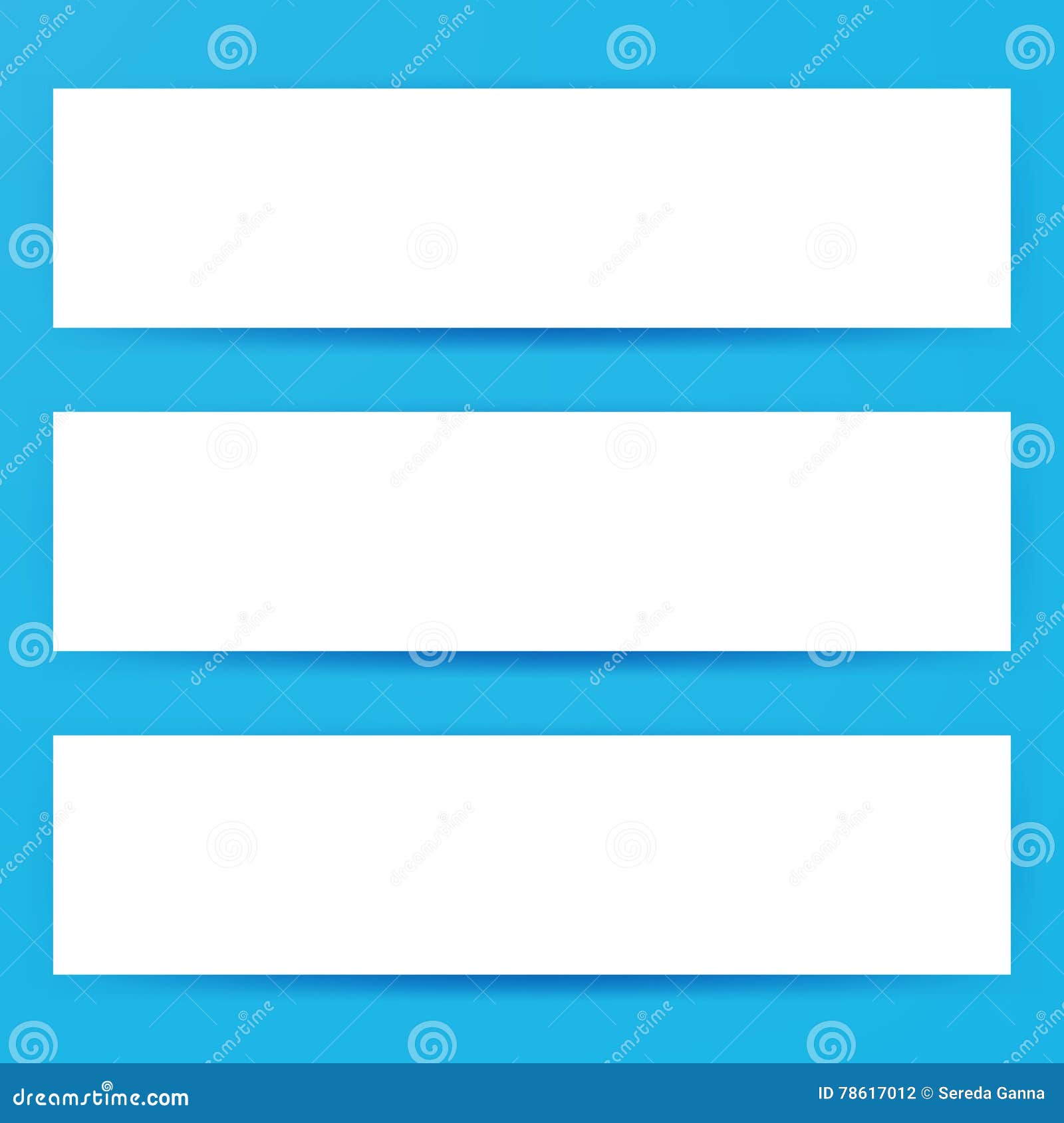 Blank Horizontal Web Banners Mockup Stock Vector - Illustration of ...