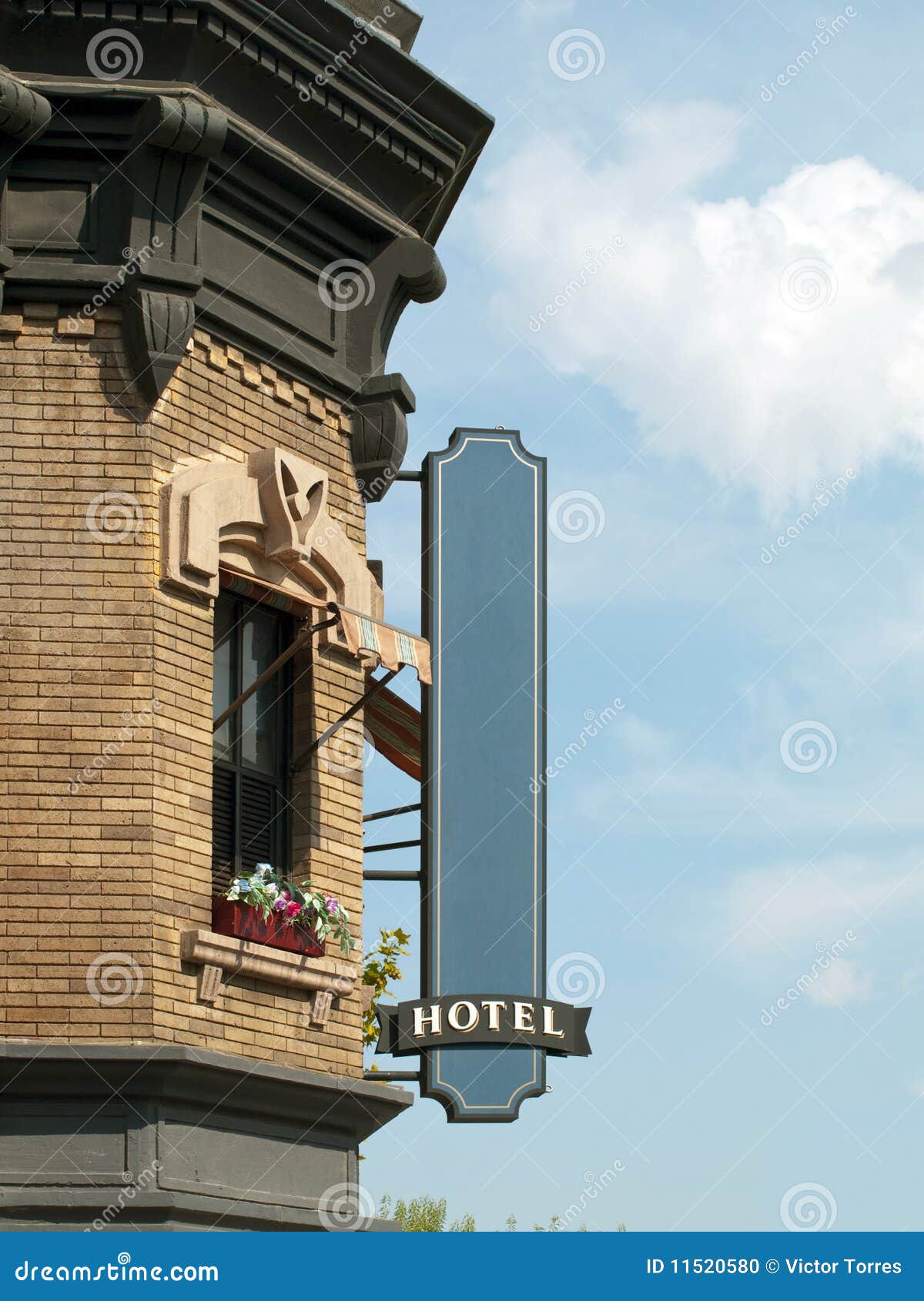 Blank Hotel Sign stock photo. Image of historic, blank - 11520580