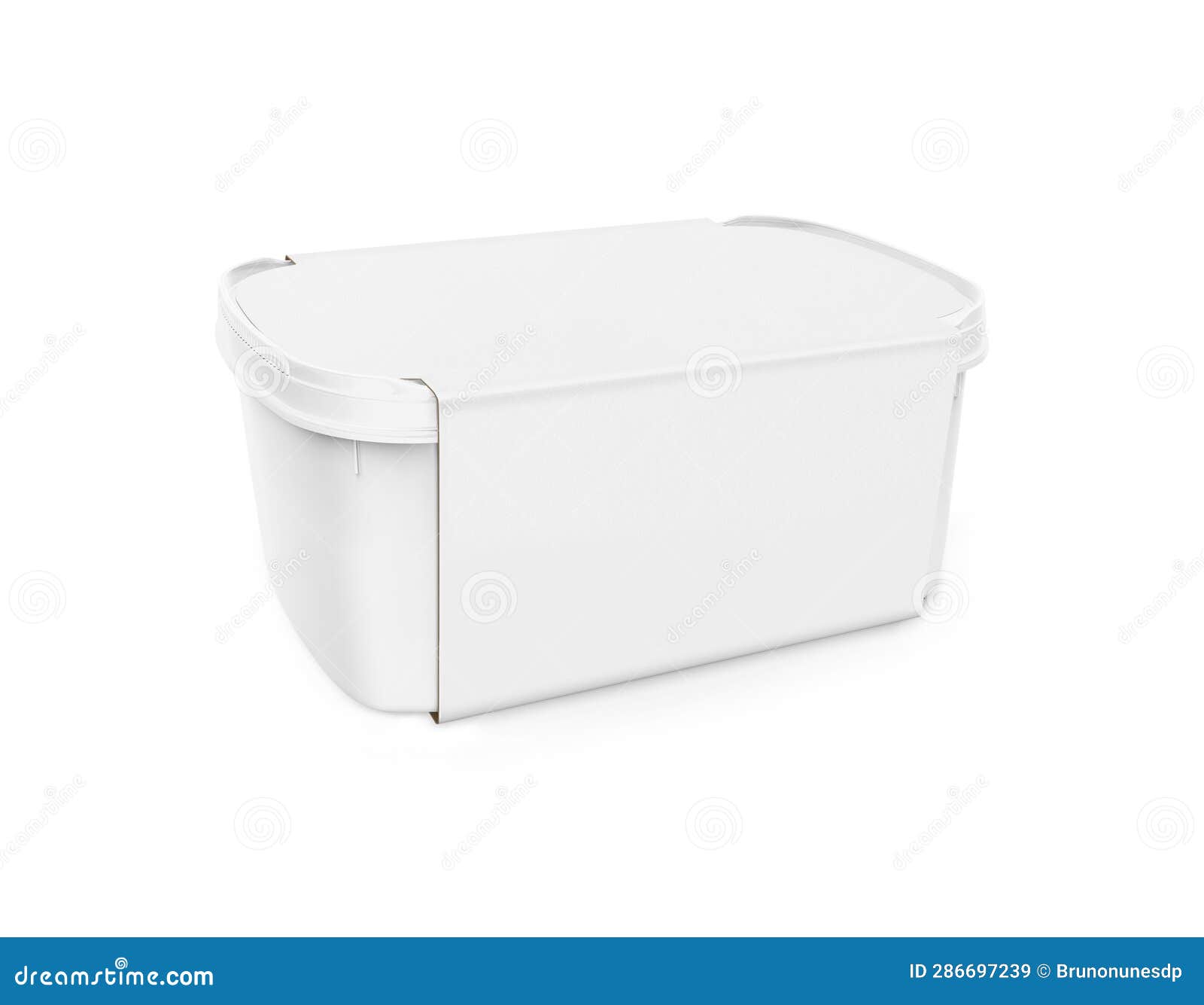 Blank Ice Cream White Container Mockup Isolated on a White Background ...