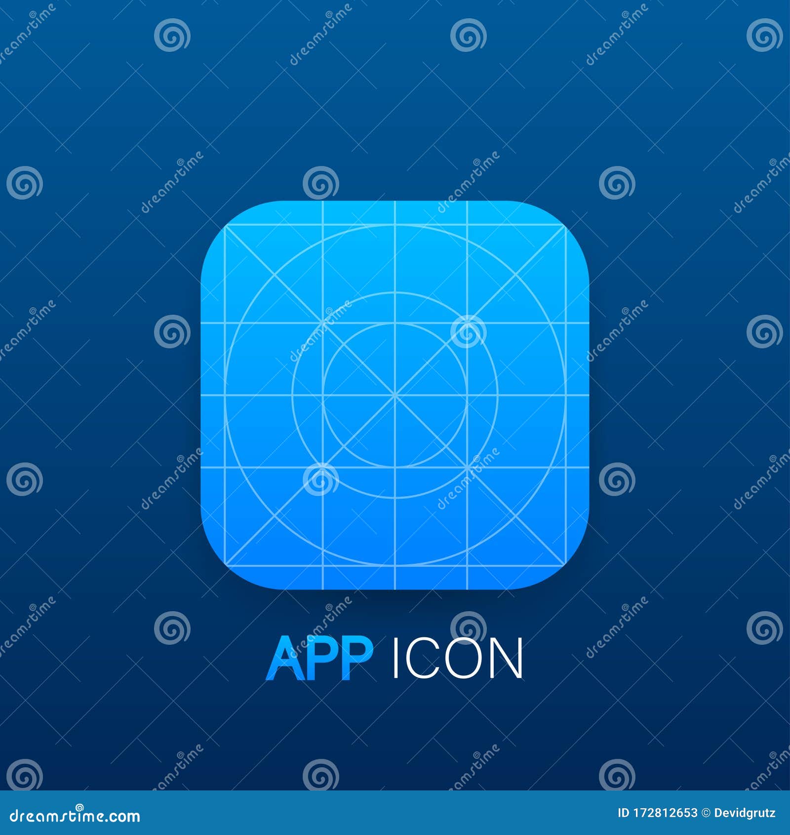Blank Icon or Button of the App for Web and Mobile Systems. Template ...