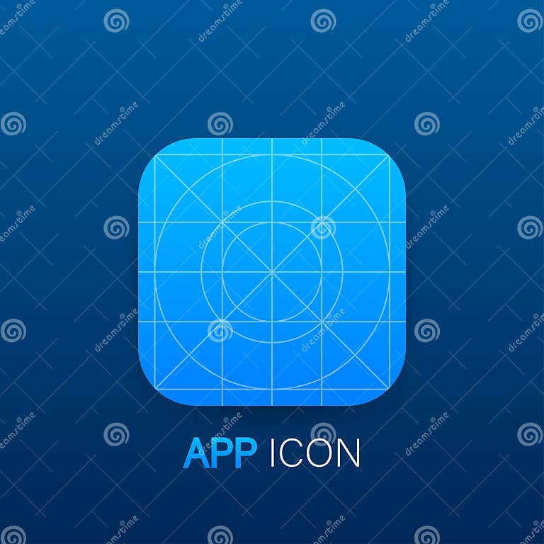 Blank Icon or Button of the App for Web and Mobile Systems. Template ...